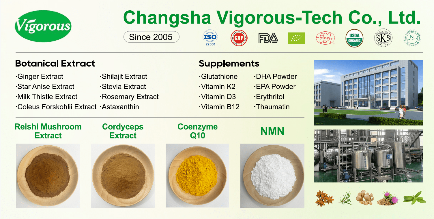 Changsha Vigorous-tech Co., Ltd. is a ISO series, Organic, Kosher and ...